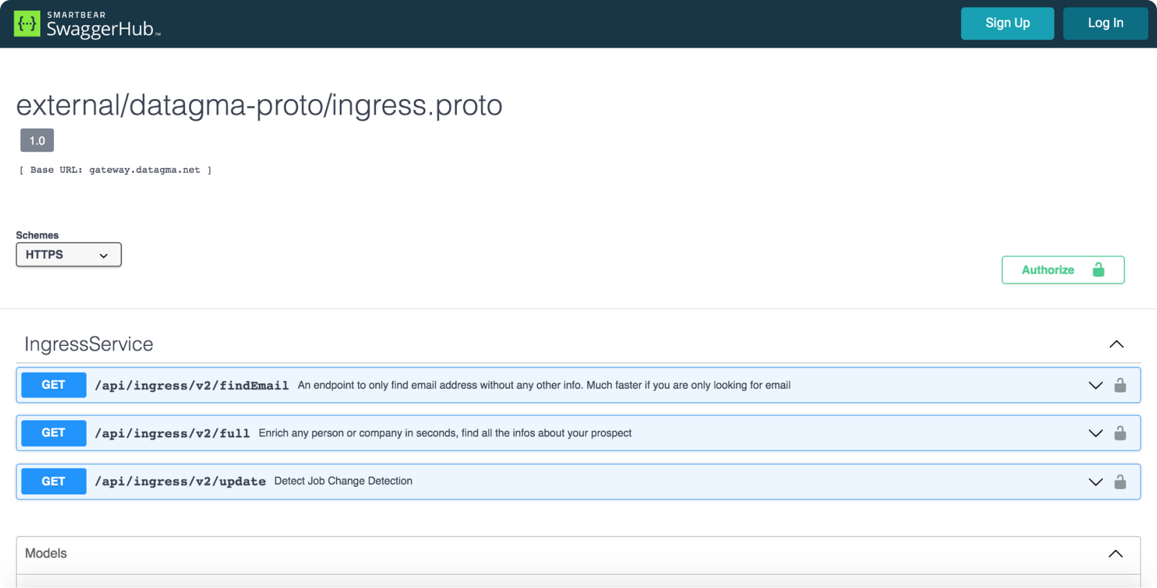 API - B2B data enrichment - Datagma